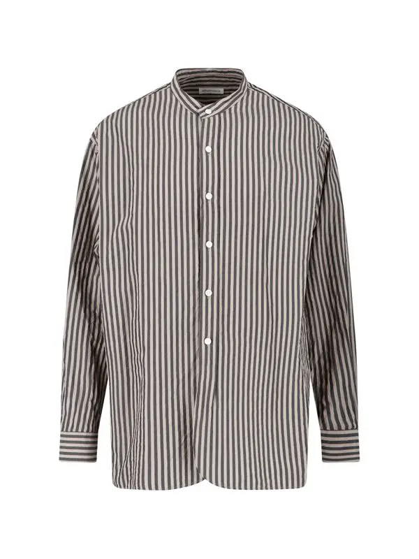RÓHE Striped Shirt - Brown