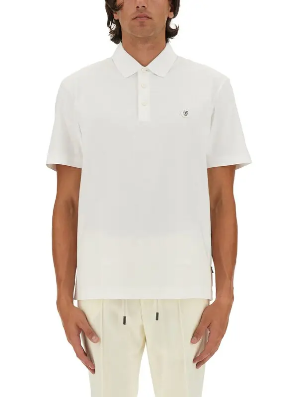 BOSS Polo With Logo - White