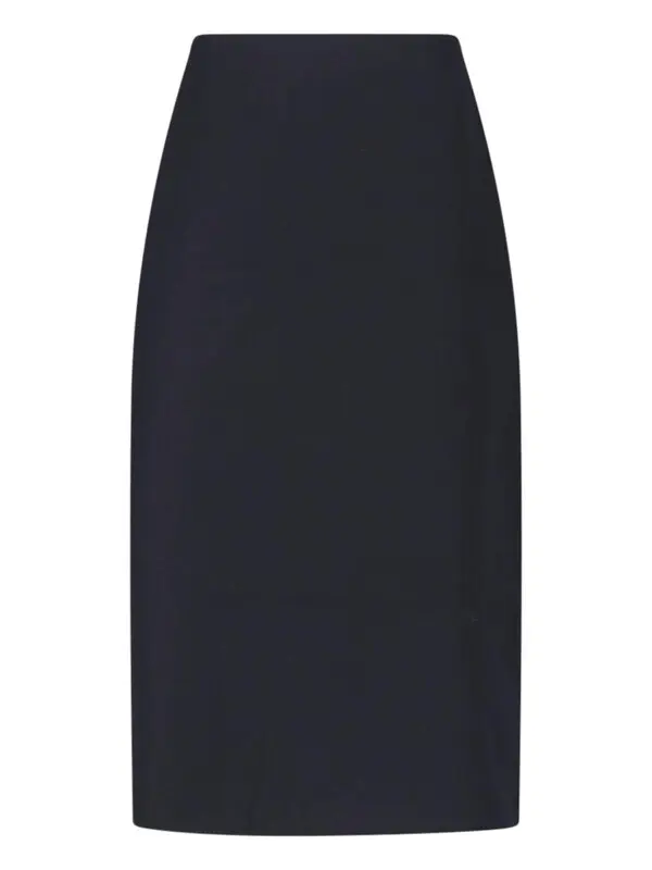 AMI Paris Alaïa Midi Denim Skirt - Black