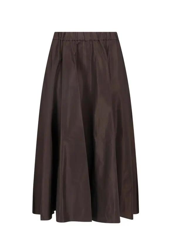 Alaïa Midi Denim Skirt - Brown