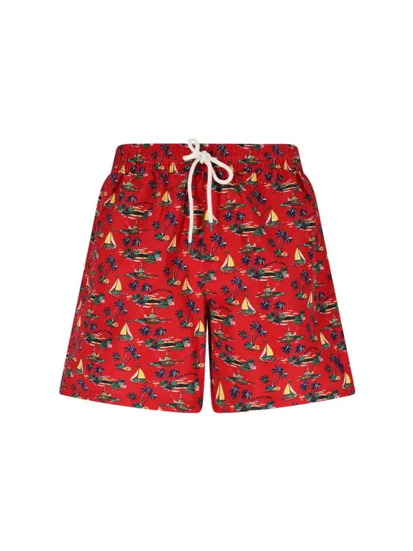 Polo Ralph Lauren Traveler Swim Shorts - Red