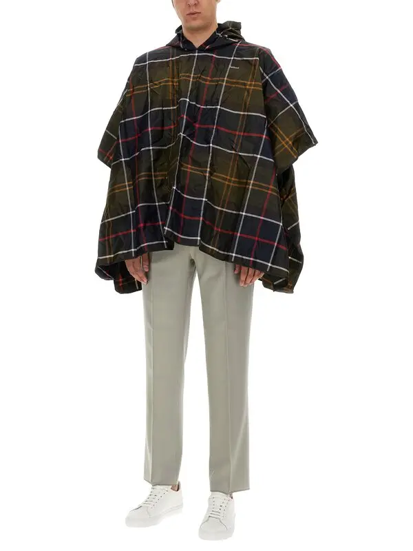 Barbour Poncho With Tartan Pattern - Multicolour