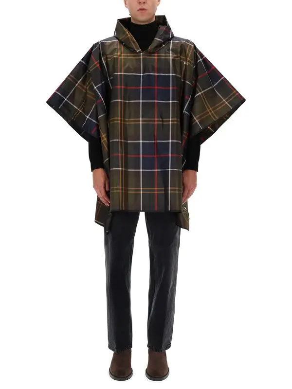 Barbour Poncho With Tartan Pattern - Multicolour