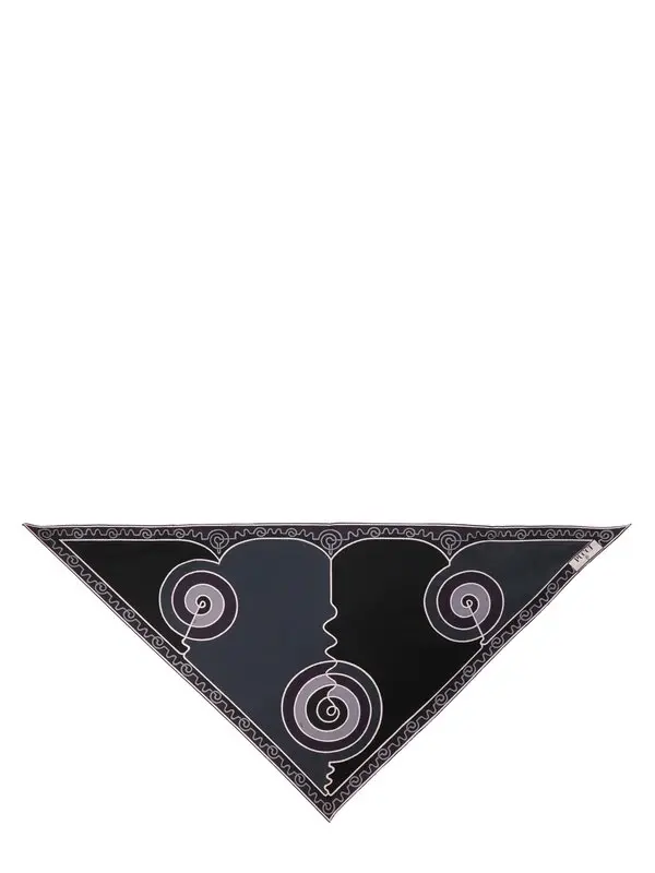 Emilio Pucci Astro Print Triangle Scarf - Black