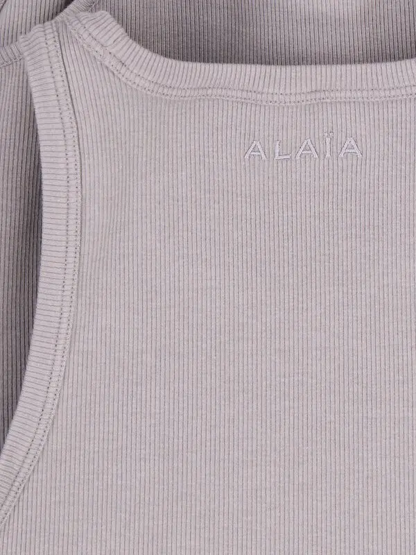 Alaïa Logo Bodysuit - Taupe