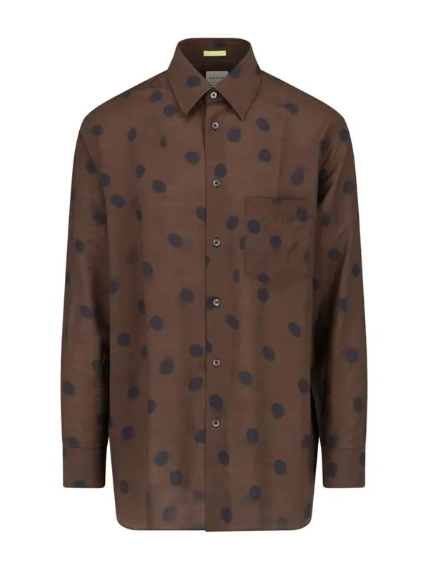P.a.r.o.s.h Polka Dot Shirt - Brown