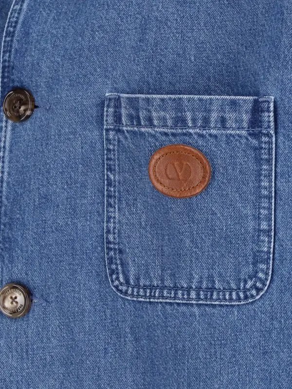 Amiri Cotton Denim Jacket - Light Blue