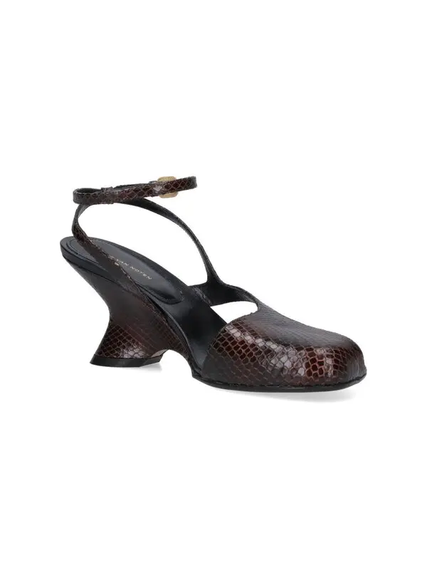 Dries Van Noten Croc-effect Leather Pumps