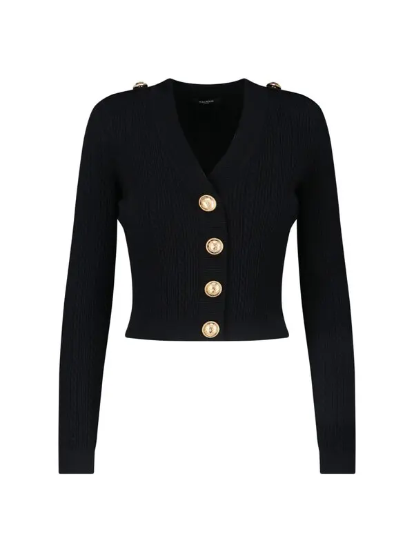 Balmain Knitted Cardigan - Black