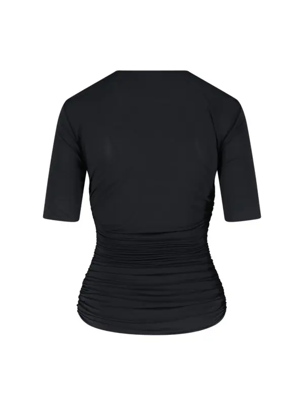 Alaïa Draped Viscose T-shirt