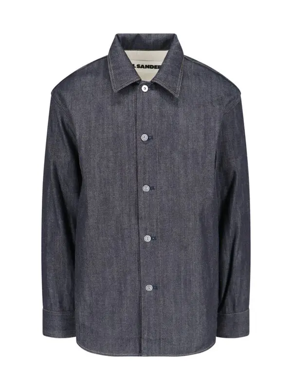 Sacai Virgin Wool Shirt Jacket - Blue