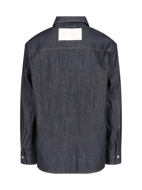 Sacai Virgin Wool Shirt Jacket - Blue
