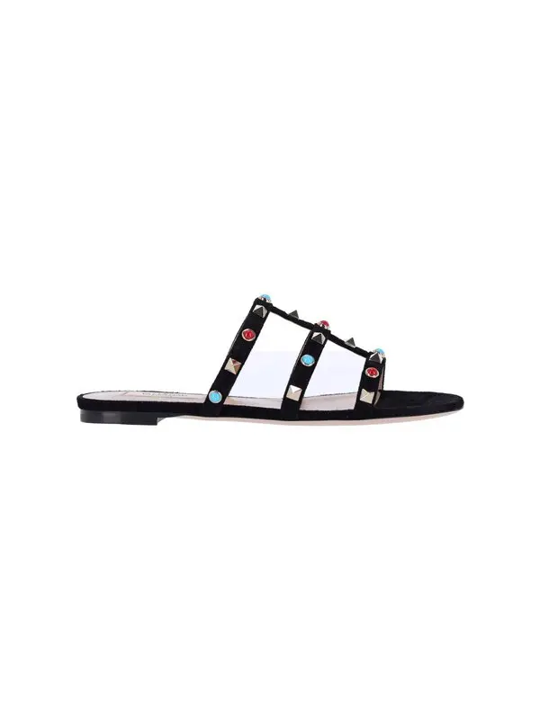 Valentino Garavani Rockstud Sandals - Black