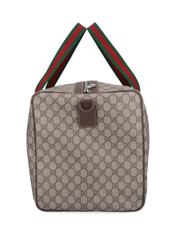 Gucci Supreme "gg" Fabric Large Travel Bag - Beige