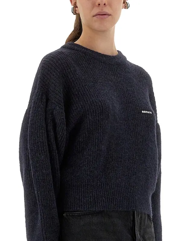ROTATE BY BIRGER CHRISTENSEN Wool Puff Sweater - Blue