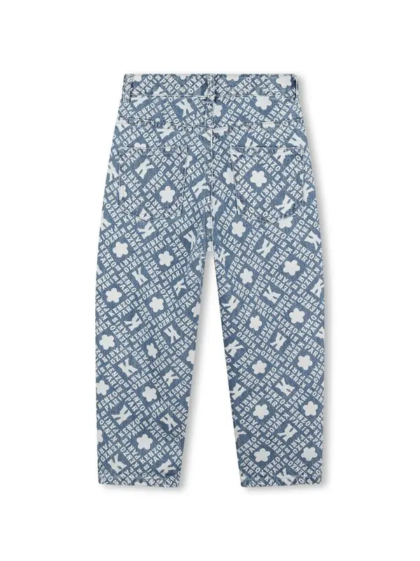 Kenzo Printed Straight Leg Jeans