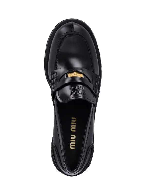 Miu Miu Penny Loafers - Black