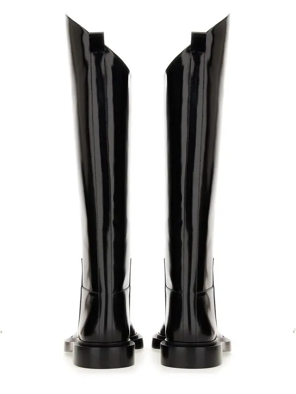 JIL SANDER Leather Knee High Boots