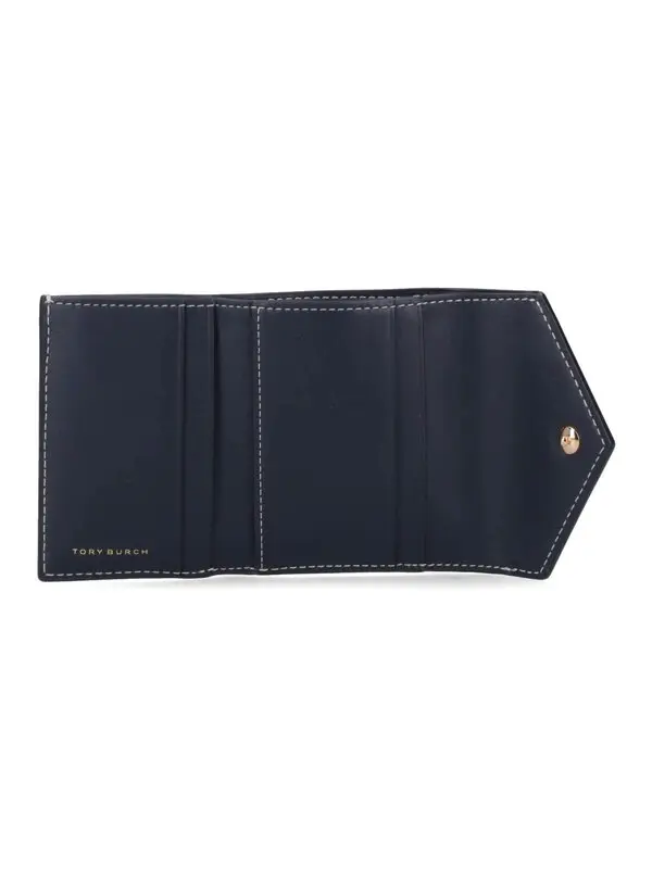 Tory Burch T Monogram' Small Trifold Wallet - Blue