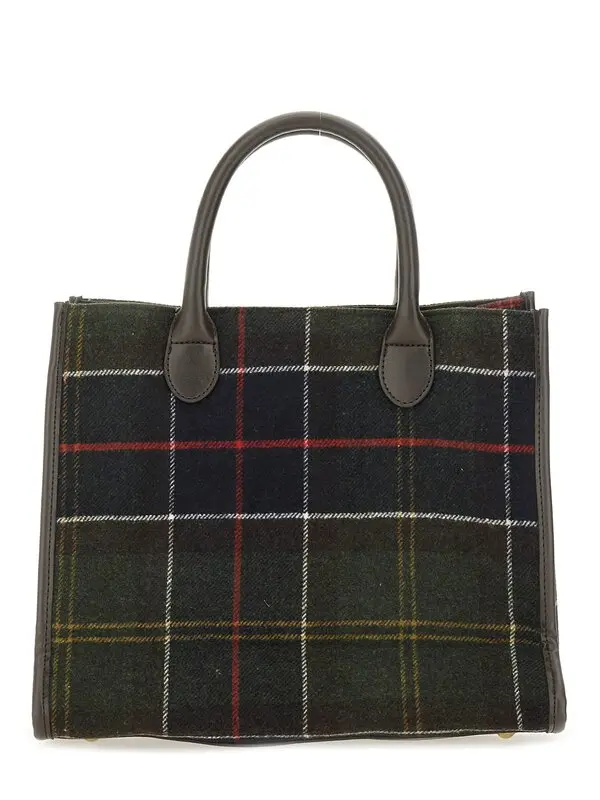 Barbour Tartan "barrhill" Tote Bag - Green