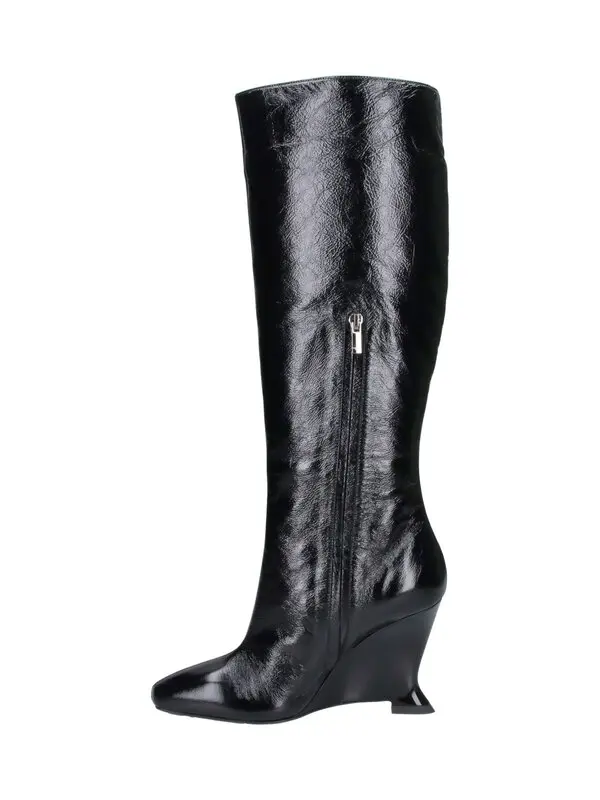 Balmain Leather Boots - Black