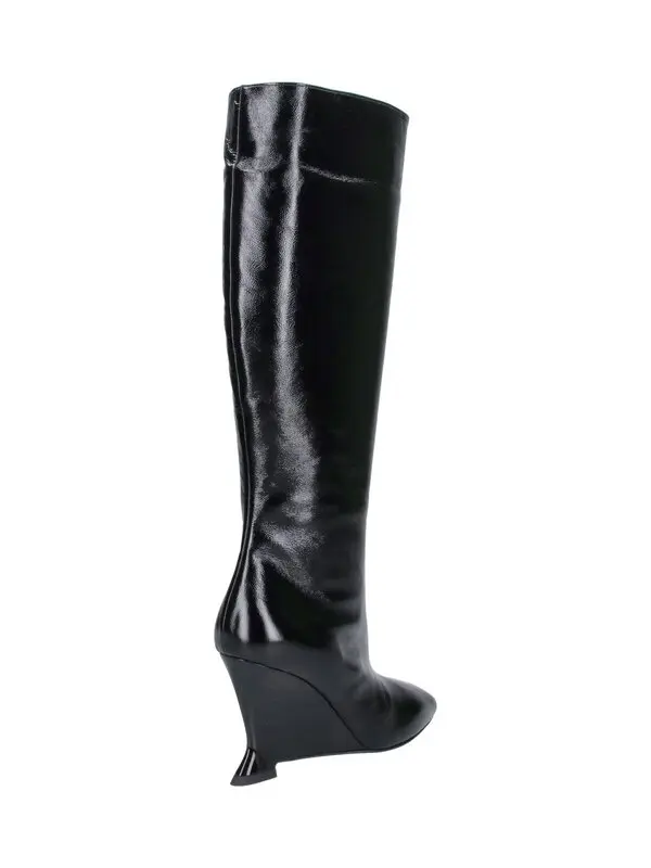 Balmain Leather Boots - Black