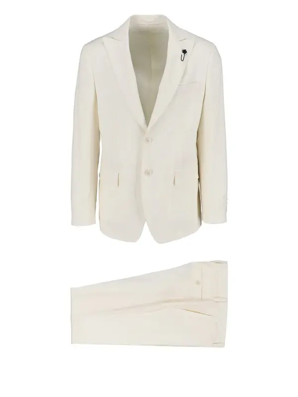 LARDINI Single-breasted Suit - White