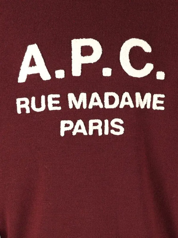 A.p.c. Virgin Wool Crew Neck Sweater - Red