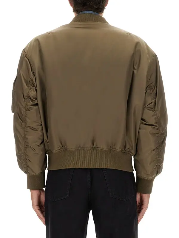 Saint Laurent Water-repellent Bomber Jacket - Green