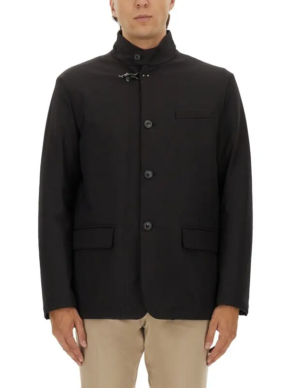FAY Jacket With Hook Closure - Black