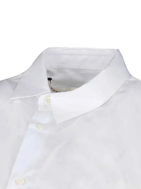 Comme Des Garçons Asymmetric Long Shirt - White