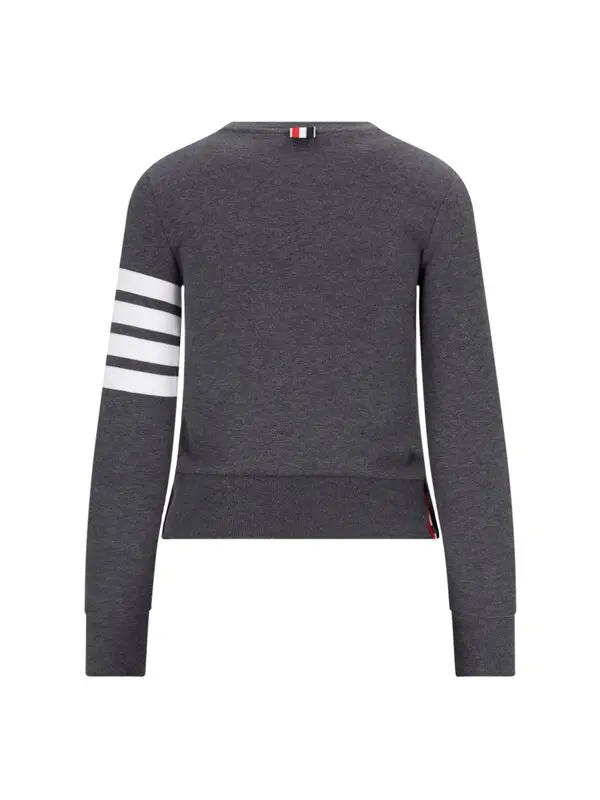 Thom Browne 4-bar Crew Neck Sweatshirt - Gray