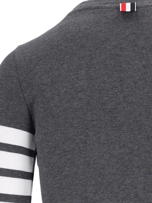 Thom Browne 4-bar Crew Neck Sweatshirt - Gray