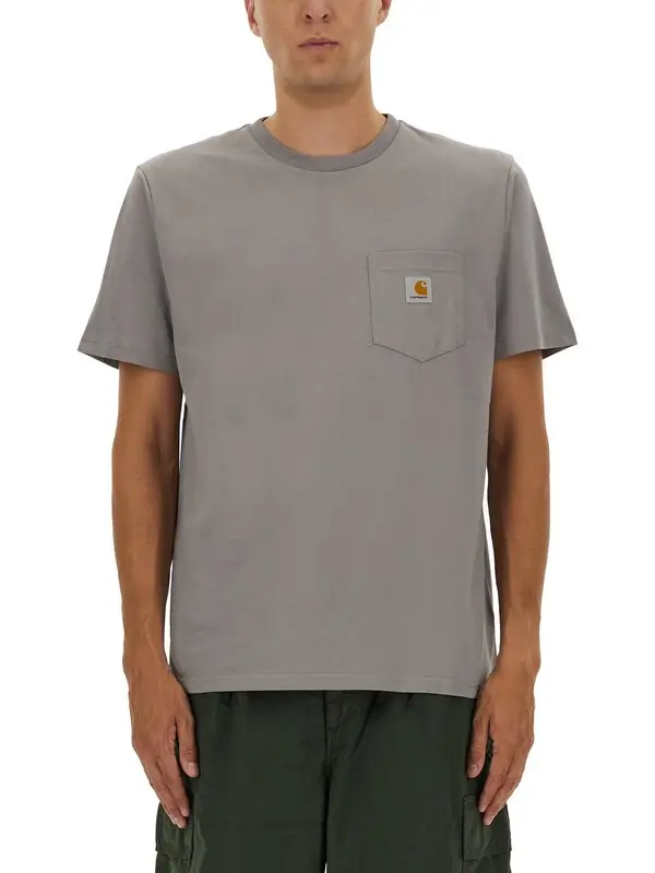 Carhartt Work In Progress T-shirt With Pocket - Dove