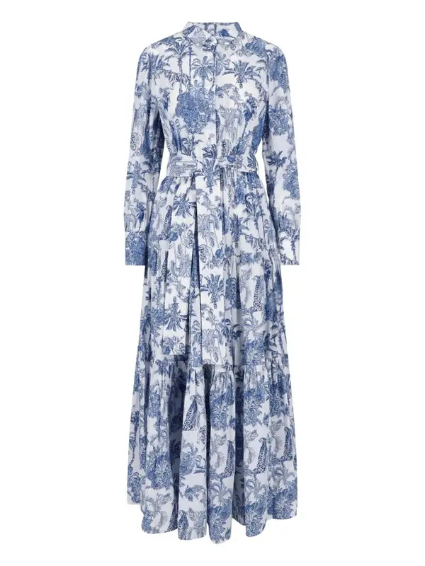 MC2 SAINT BARTH Golden Goose Maxi Shirt Dress