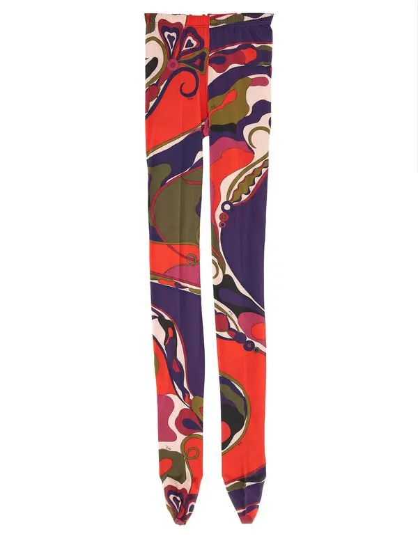 Emilio Pucci Orchid Print Tights - Multicolour
