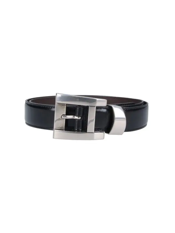 Aspesi Leather Belt - Black