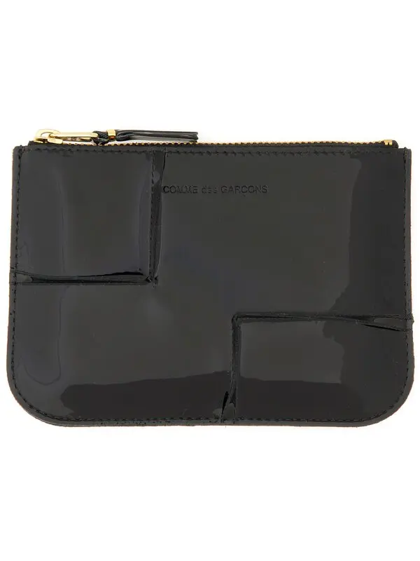 Comme Des Garçons Wallet Reversed Hem Series - Black