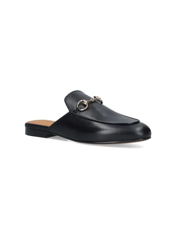 Gucci Princetown Gg Supreme Mules - Black