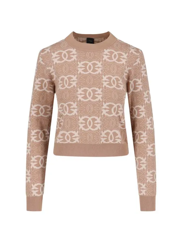 Pinko Love Birds Sweater - Brown