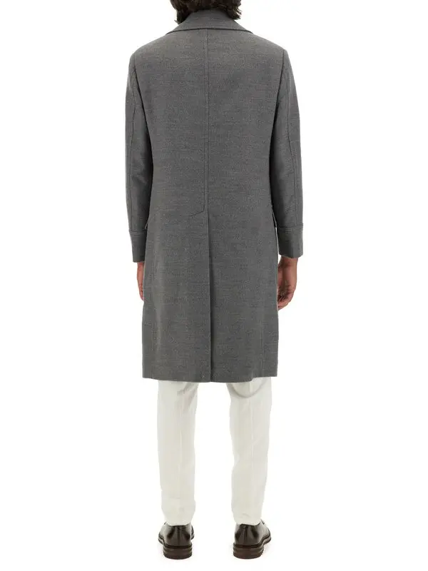 Brunello Cucinelli Double-breasted Wool Overcoat
