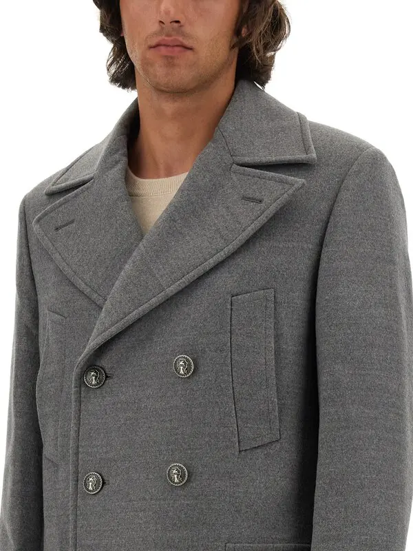 Brunello Cucinelli Double-breasted Wool Overcoat