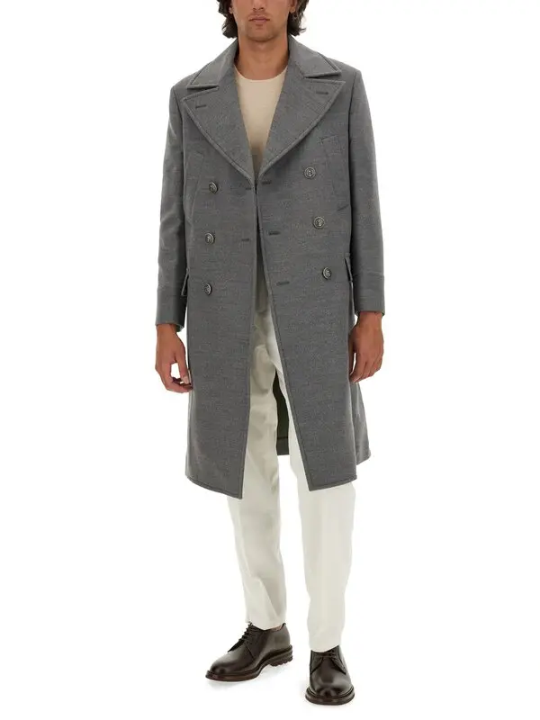 Brunello Cucinelli Double-breasted Wool Overcoat