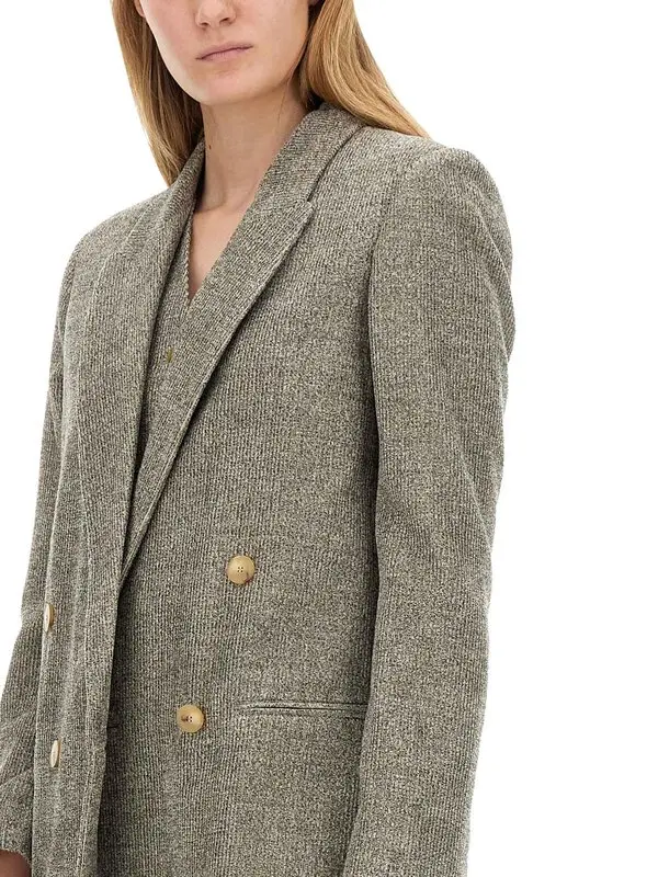 ALYSI Double-breasted Jacket - Grey