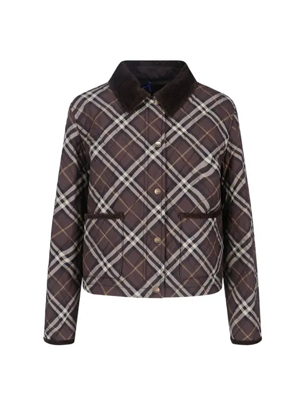 Miu Miu Checked Jacket - Brown