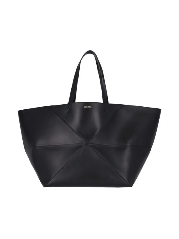 Loewe Puzzle Fold Xxl Tote Bag - Black