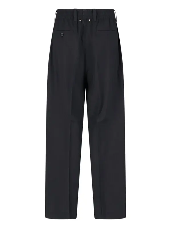 Giorgio Armani Tailored Virgin Wool Trousers - Black