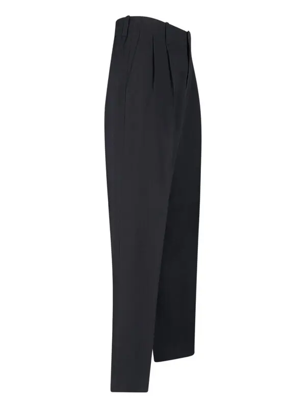 Giorgio Armani Tailored Virgin Wool Trousers - Black