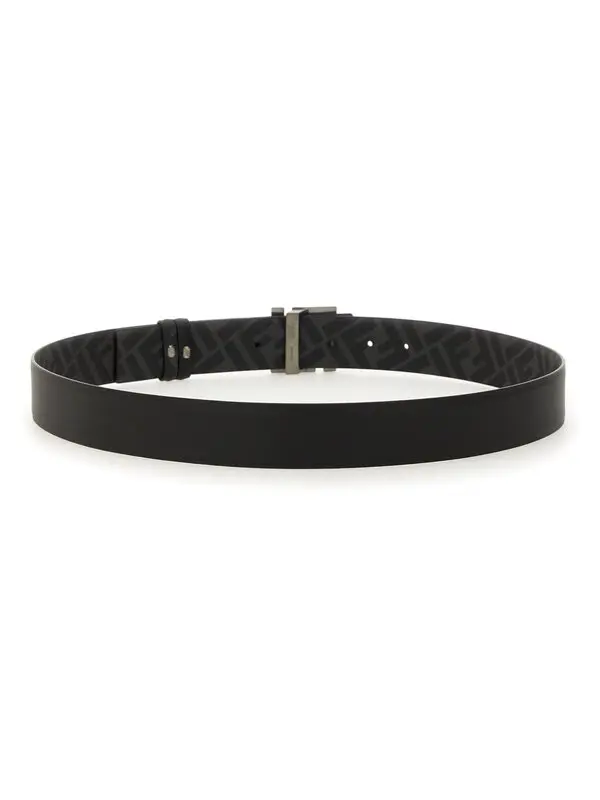 Fendi Squared Ff Belt - Black