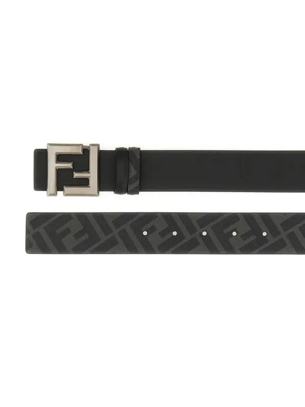 Fendi Squared Ff Belt - Black